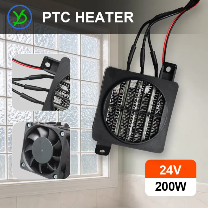 200W 24V DC Thermostatic Egg Incubator Heater PTC fan heater heating ...