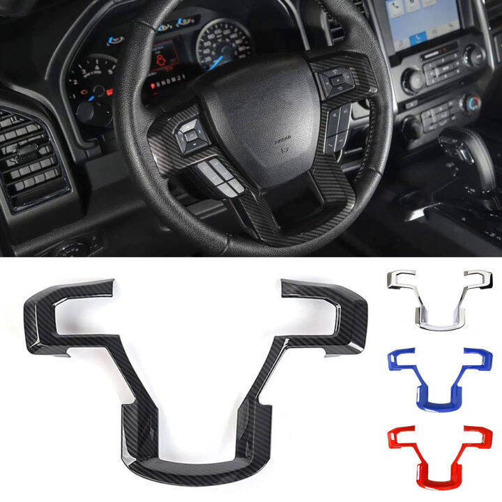 Chrome Steering Wheel Trim Cover Sticker for Ford F150 2015 2016 2017 ...