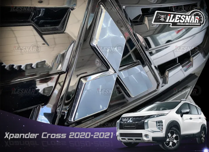 Mitsubishi Xpander Cross 2020-2023 Front and Rear Logo 3D White Crystal ...