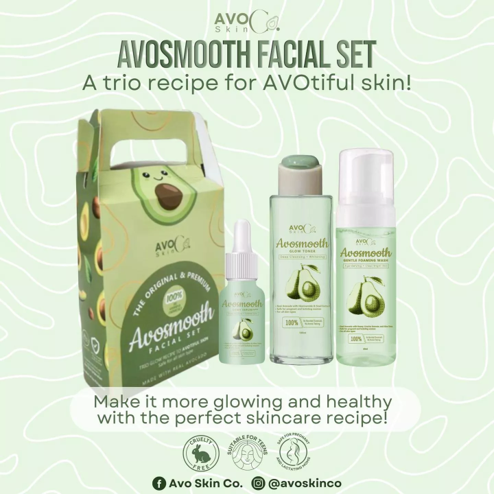 Avo Skin Co AvoSmooth Facial Set (Serum, Facial Wash and Toner) | Lazada PH