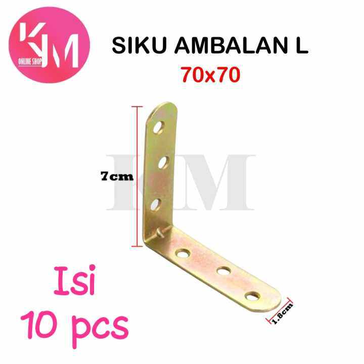 Siku Rak Verseng / Plat Siku L Besi (Penyangga Kayu) - 7 cm x 7 cm ...
