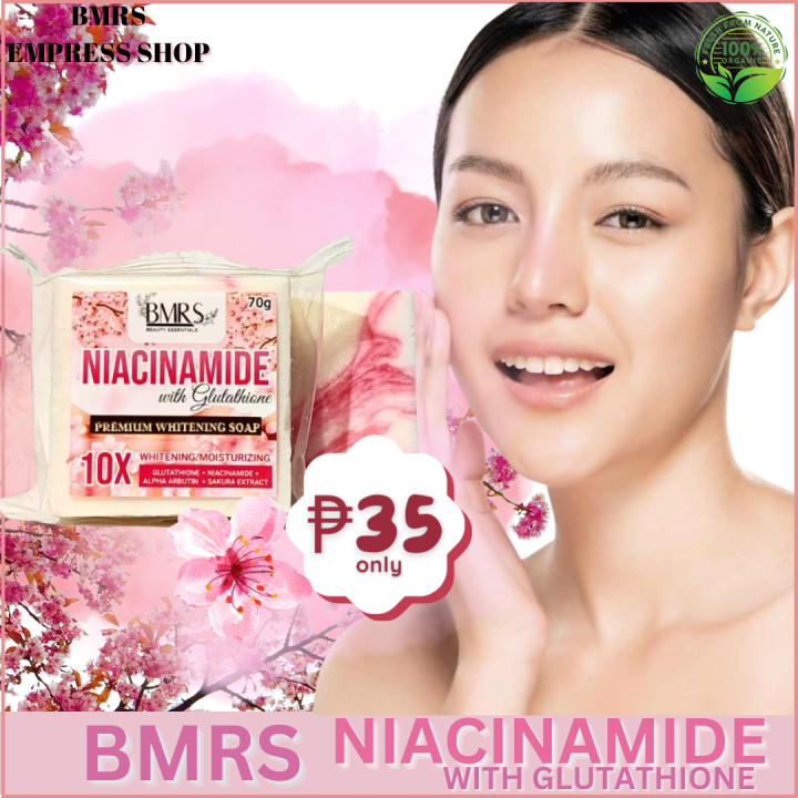 Original Bmrs Niacinamide With Glutathione Premium Whitening Soap 10x