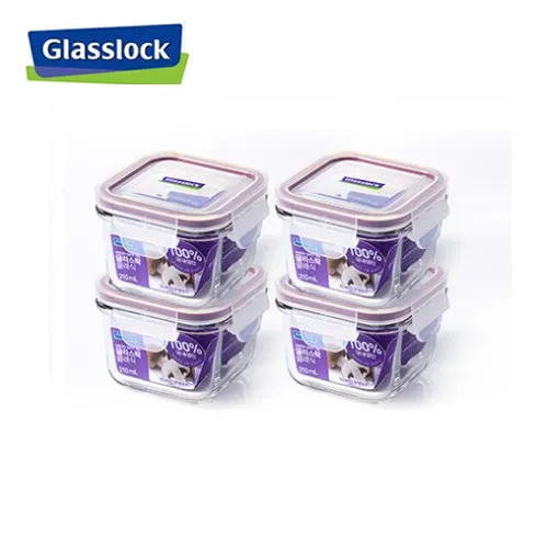 Purple Edition Glass Airtight Container 210ml 4P Set / Food Storage | Lazada PH