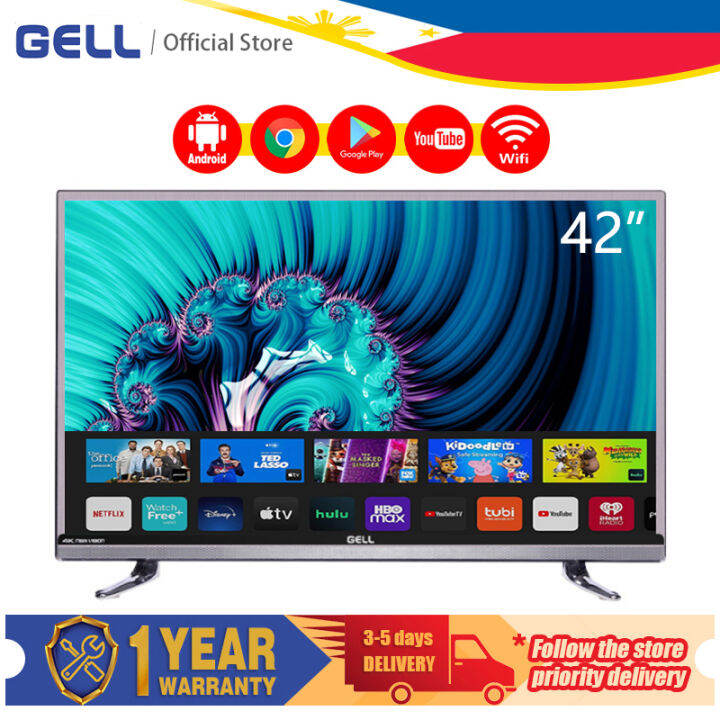 GELL 42 inch smart android tv flat screen on sale YoutubeNetflix ...