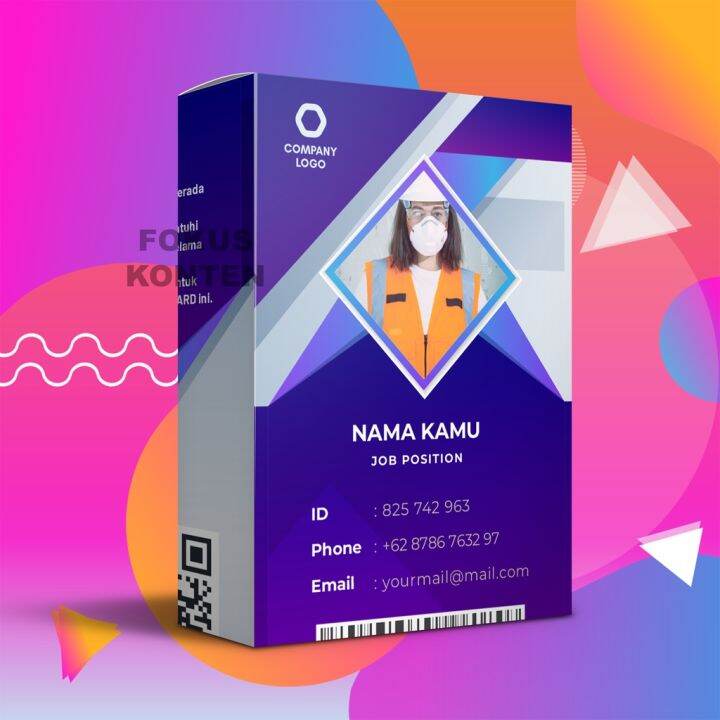 20 Desain ID Card Karyawan Exclusive CDR v24 | Lazada Indonesia