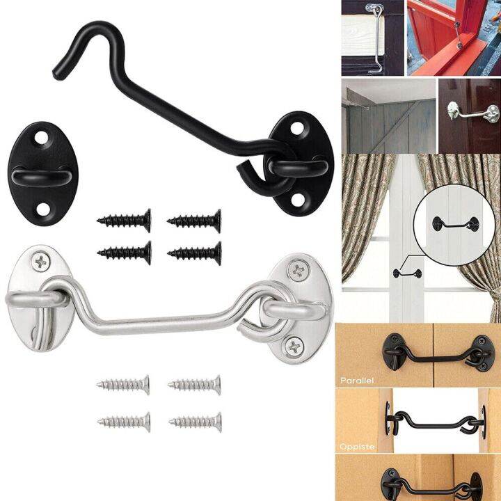 Stainless Steel Window Lock Cabin Hook Latch Lock Shed Gate Door ...