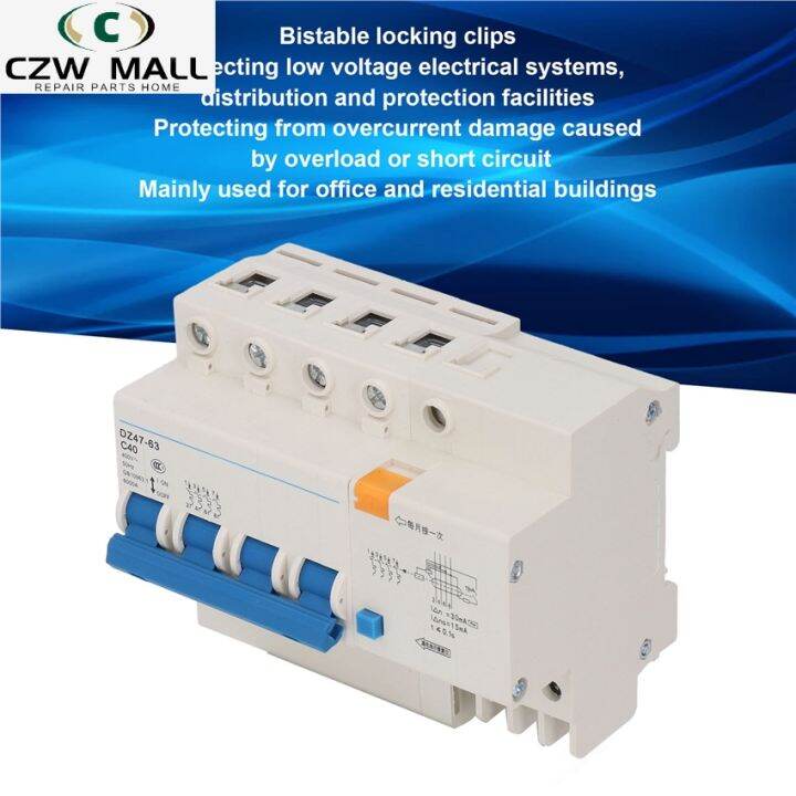 CZW MALL 6000A Power Distribution Current Protection Device with PA66 Shell and 4P Circuit ...