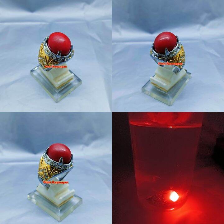 Cincin Fosfor Nyala Merah Menyala Dalam Air Merah | Lazada Indonesia