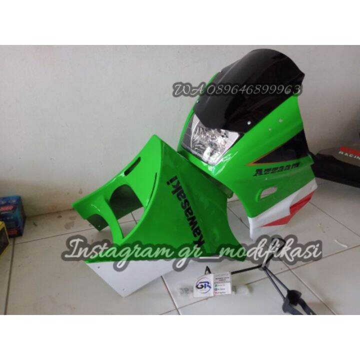Fairing ssr ninja r dan sambungan bawah/fairing depan set kr150/fairing ...