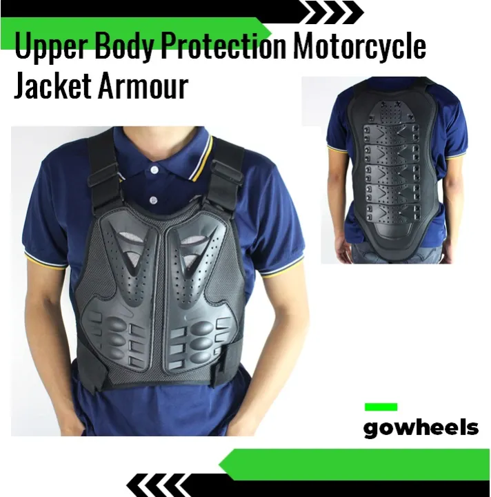 GoWheels - Upper Body Motorcycle Armour - Motorcycle Racing Armor Black ...
