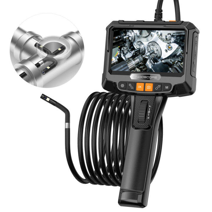 S10 360° Rotating Industrial Endoscope 5-Inch HD IPS Display 8MM 1080P ...