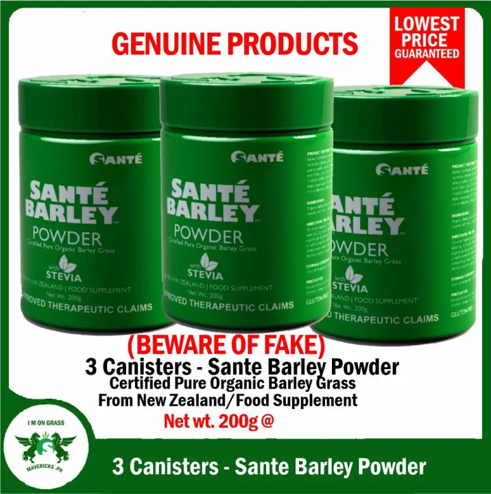 Sante Barley, Barley Grass, Sante Barley Powder, in Canister, from New ...