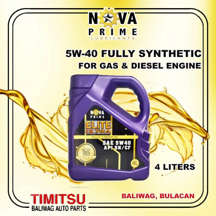 5W-40 FULLY SYNTHETIC ENGINE OIL FOR GASOLINE & DIESEL ENGINE NOVA ...