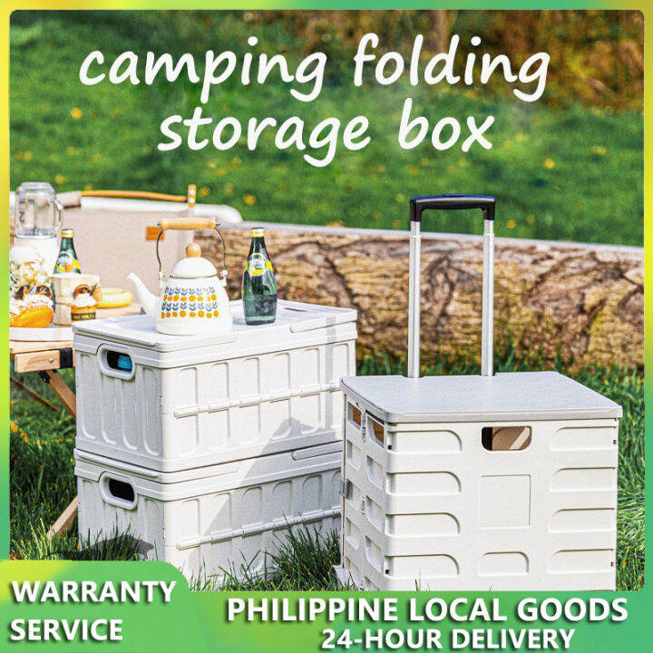 【COD＆PH】75L 8wheel folding shopping cart Strong 100Kg Trolley Storage ...