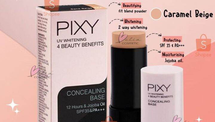 PIXY Concealing Base 9g ( UV Whitening 4 Beauty Benefits concealer ...