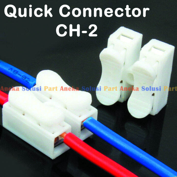 50 Pcs Quick Connect 2 Wire Connector Terminal Sambungan Kabel Listrik CH-2 | Lazada Indonesia