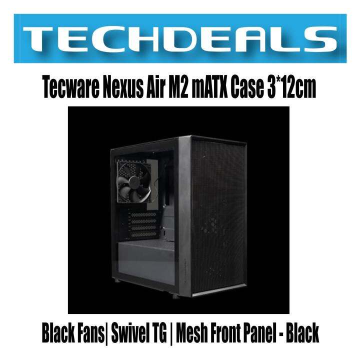 Tecware Nexus Air M2 mATX Case| 3*12cm Black Fans| Swivel TG | Mesh ...