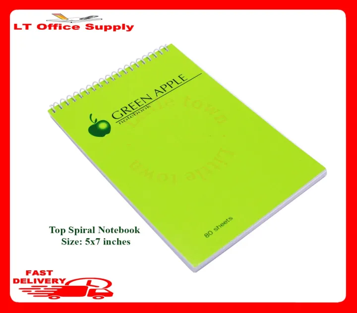 Green Apple Notebook top spiral type 80 Sheets | Lazada PH