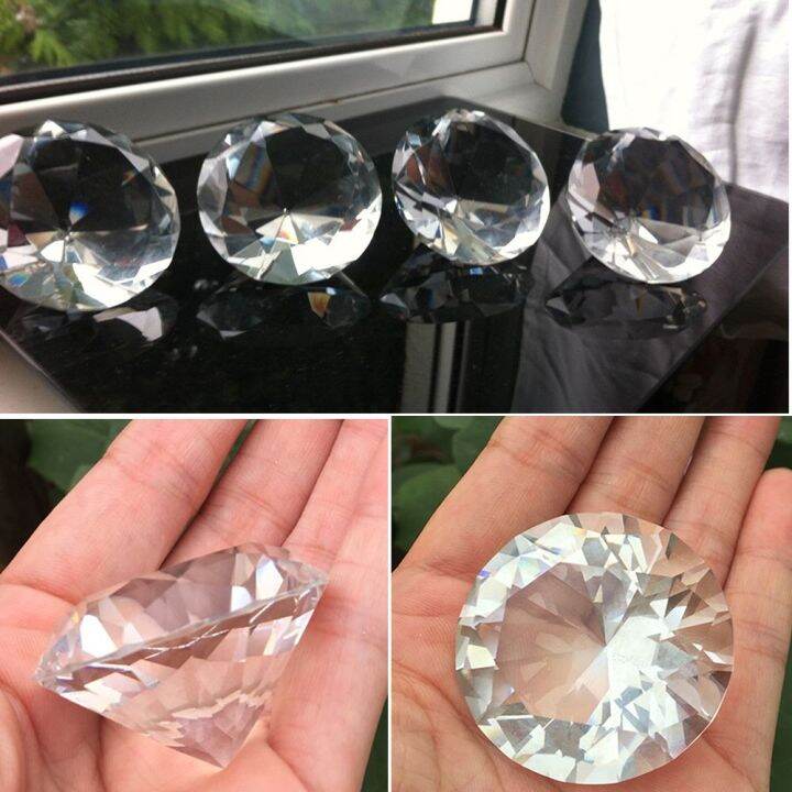 Creative Cut Glass Paperweight Giant Artificial Diamond Jewelry ...