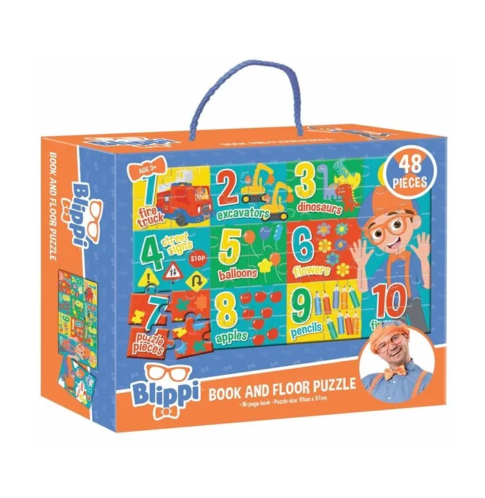 Blippi Numbers & Counting Giant Book & Floor Puzzle & Book For Kids ...