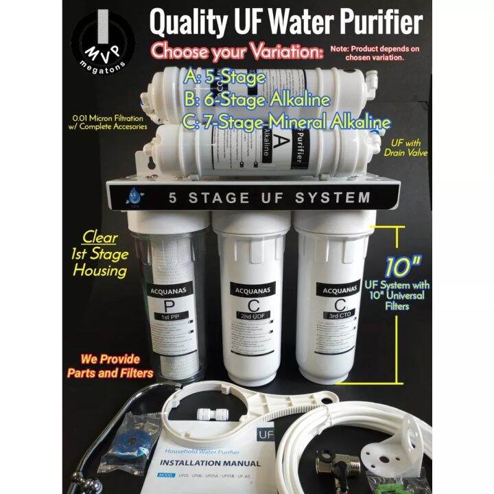 Ultra Filtration 5 Stage 6 Stage 7 Stage 10" Universal UF System No ...
