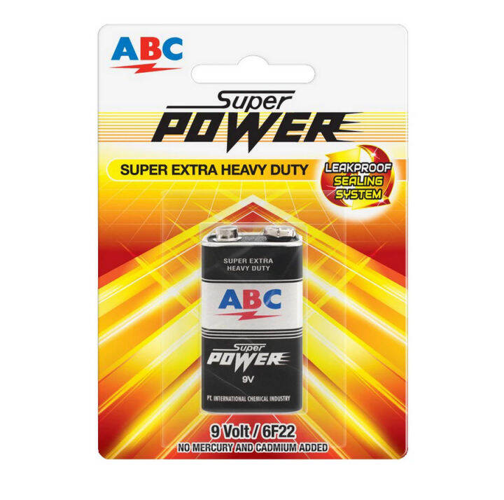ABC Battery Hitam 9 Volt (6F22) | Lazada Indonesia