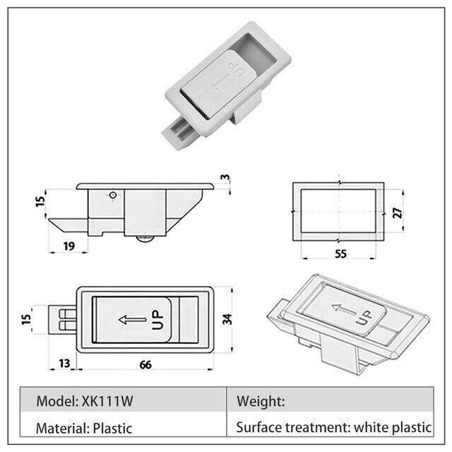Plastic Plane Retractable Lock Self-locking Small Collision Lock Hasp ...