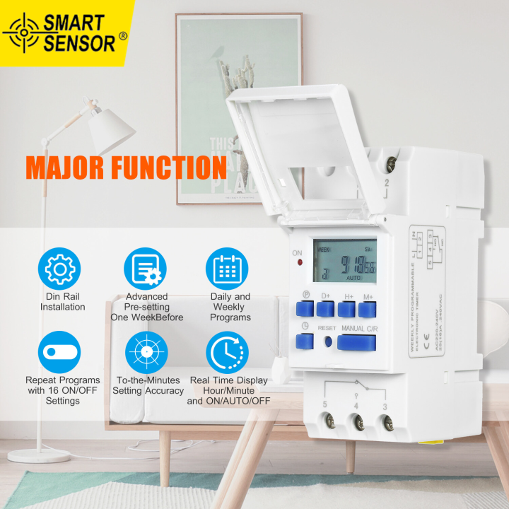 Smart Sensor Thc15a Digital Lcd Power Programmable Timer Switch Relay 16a Amp Electronic Weekly