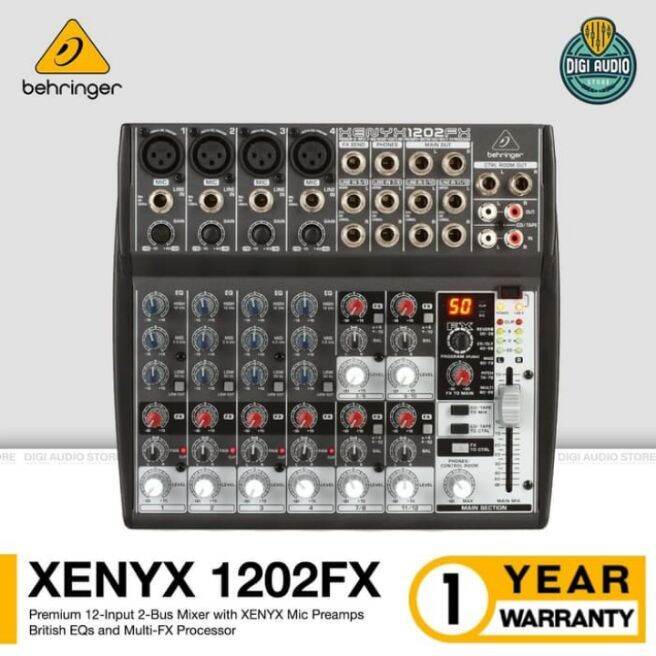 mixer behringer xenyx 1202 fx 12 channel | Lazada Indonesia