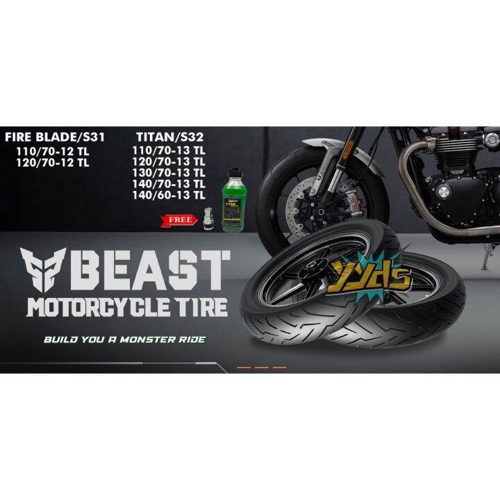 BEAST TIRE BLADE/S31 TITAN/S32 TUBELESS TIRE 12-13" (INCHES) ORIGINAL ...