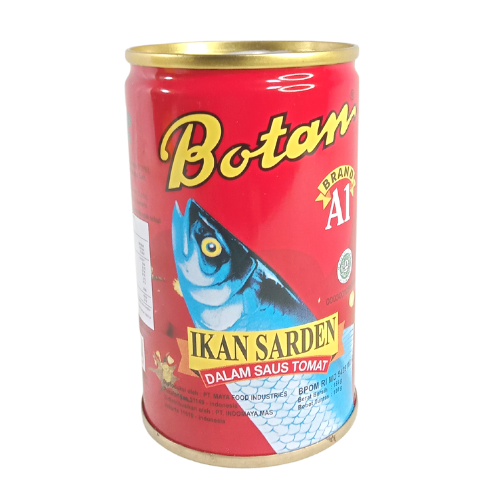 Sardines Botan Makanan Ikan Sarden Kaleng Dalam Saus Tomat 155gr ...