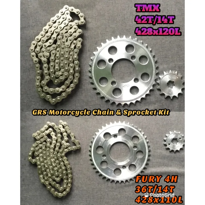 GRS Motorcycle Chain & Sprocket Kit | Lazada PH