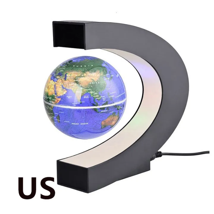 newdv2 Floating Magnetic Levitation Globe LED World Map Electronic ...
