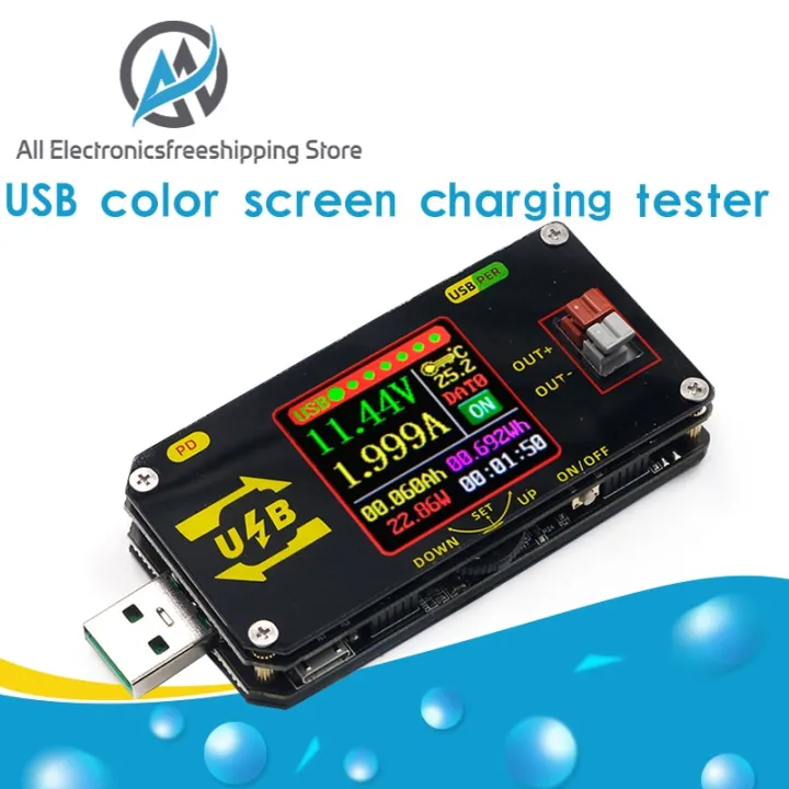 Usb Color Screen Charging Tester Numerical Control Voltage Buck And ...