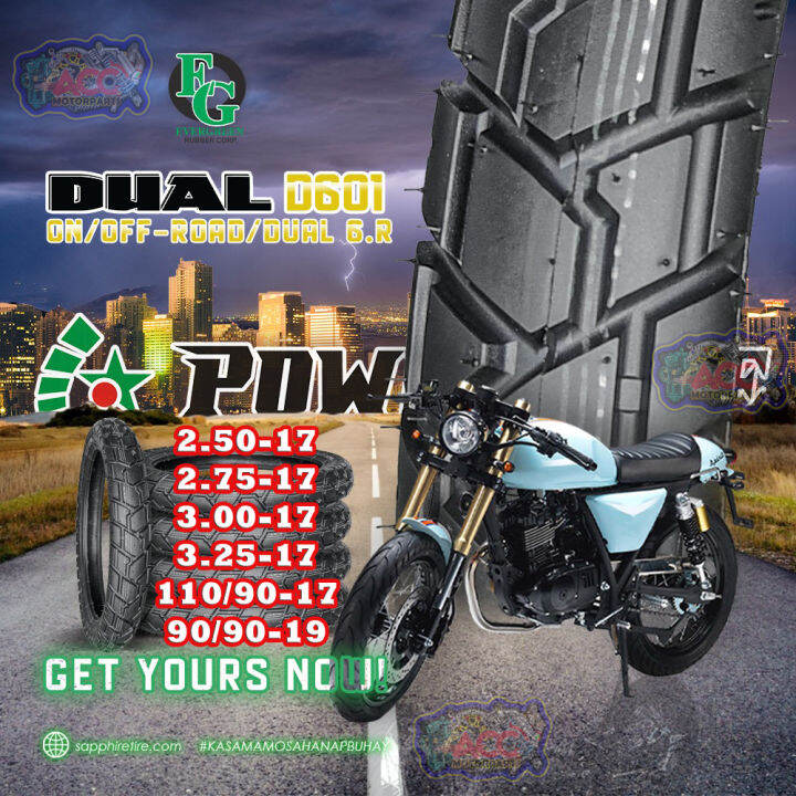 Power Tire Dual D601 RIM 17 Scrambler Cafe Racer Tire 2.50-17, 2.75-17 ...