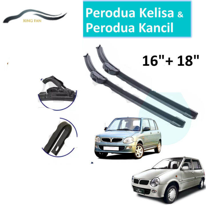 Perodua Kelisa / Kancil NANODRY-Tech SILICONE Wiper Blade (Front Set ...