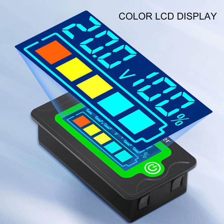 Battery Voltage Percentage Meter Detector Embedded LCD Lithium Battery ...