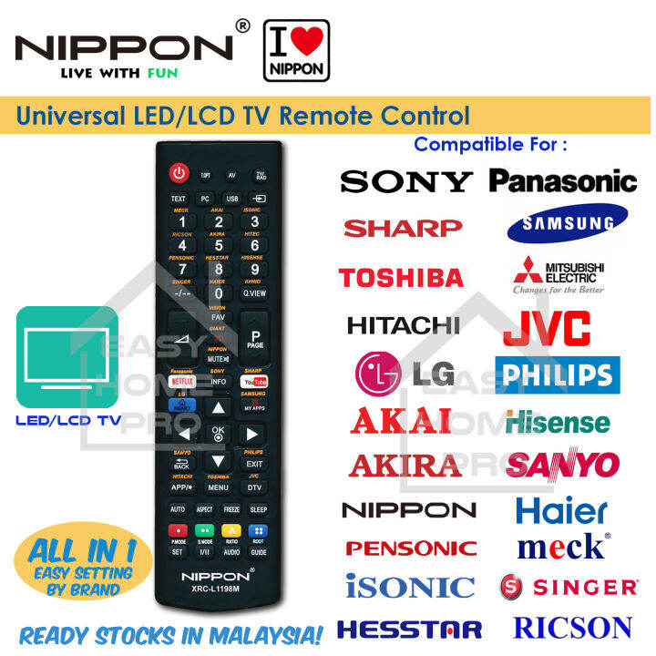 Universal LED TV Remote Control For SONY,PANASONIC,SHARP,SAMSUNG ...