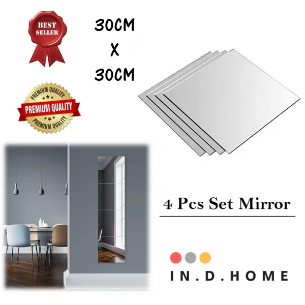 [ IKEA ] BLODLONN - 🔥 Mirror Cermin [ 1set = 4pcs ] Free Double Sided ...