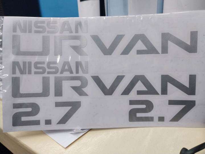 NISSAN URVAN STICKER FOR NISSAN URVAN 2.7 ( SET OF 2 PCS PER ORDER ...