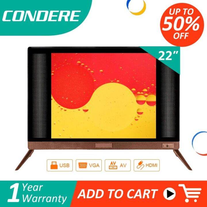 Condere 22 inch LED TV FHD TV Sale Flatscreen HDMI+AV+VGA+USB | Lazada PH