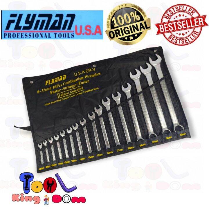 FLYMAN USA ORIGINAL 16 Pcs. Combination Wrench | Lazada PH