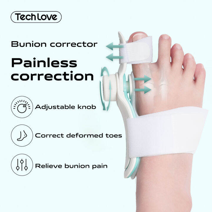 Tech Love Bunion Corrector Adjustable Knob Big Toe Straightener ...