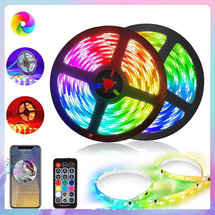 【COD】 LED LIGHT STRIP 3M 5M COLORFUL LED STRIP LIGHT WITH REMOTE ...