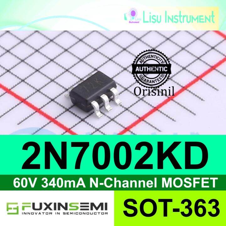 2N7002KD 60V 340mA N-Channel MOSFET 72K 2N7002 SOT-363 FuxinSemi Original | Lazada Indonesia