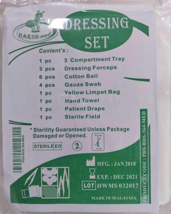 BASIC DRESSING SET WITH 3-FORCEPS 10PKT | Lazada