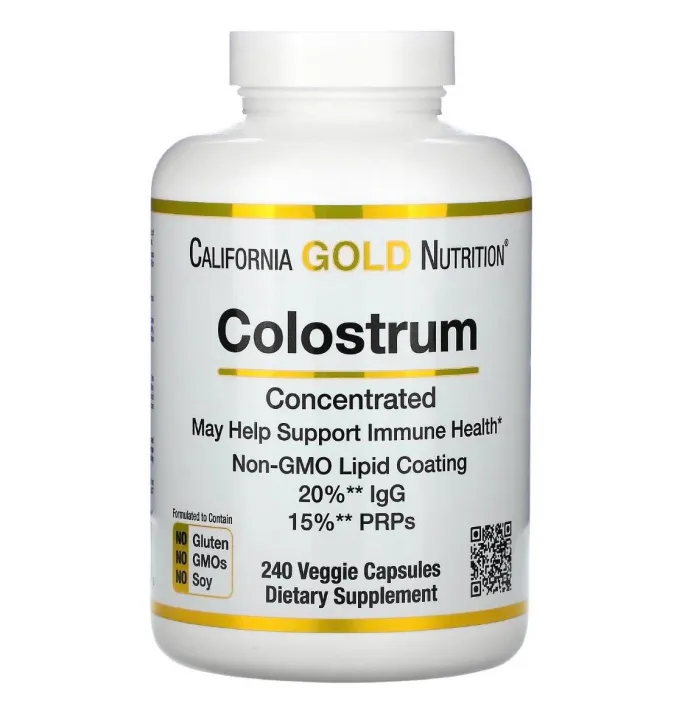 California Gold Nutrition, Colostrum, Concentrated, 240 Capsules ...
