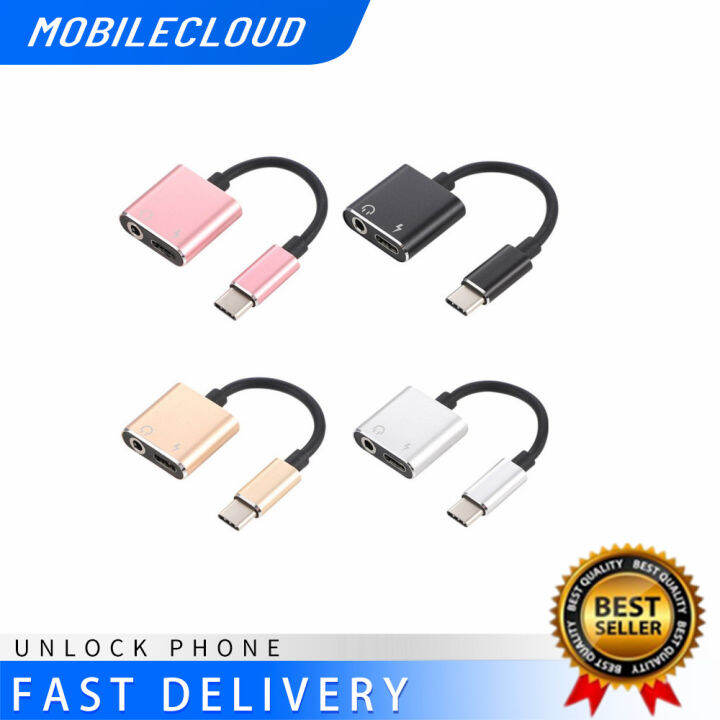 MC USB C to Jack 3.5 Type C Cable Adapter 2-in-1 Type C 3.5mm Earphone ...