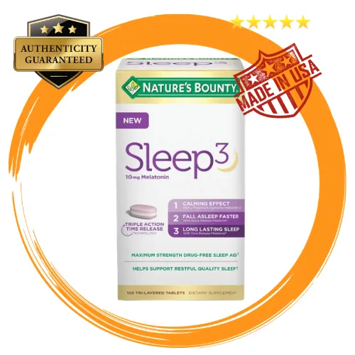 Natures Bounty SLEEP3 10mg Melatonin Triple Action Time Release ...