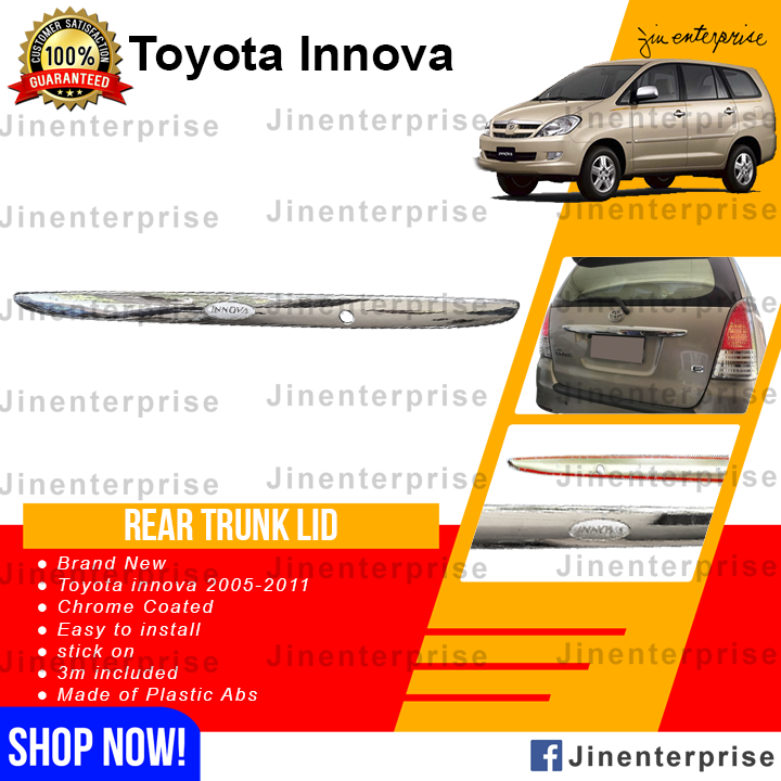 Toyota Innova 2009-2011 Rear Trunk Lid Cover Trim Chrome Coated | Lazada PH